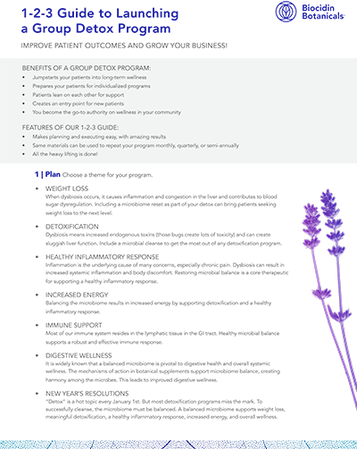 1-2-3 Guide to Launching a Group Detox Program – Biocidin Botanicals