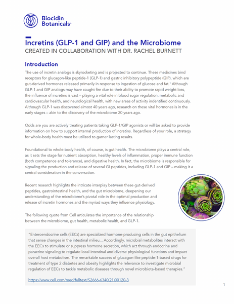 Incretins (GLP-1 and GIP) and the Microbiome – Biocidin Botanicals