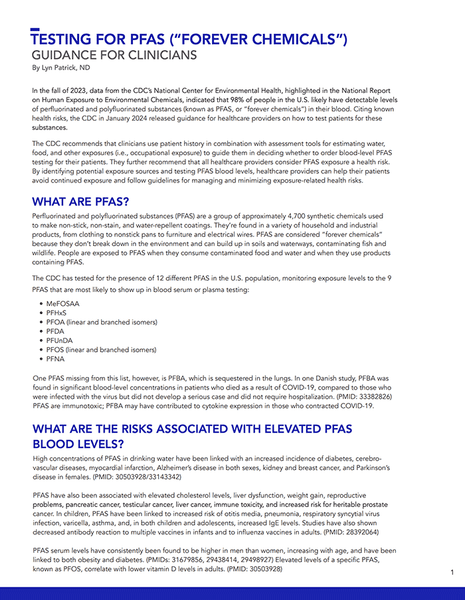Testing for PFAS (“Forever Chemicals”) – Biocidin Botanicals