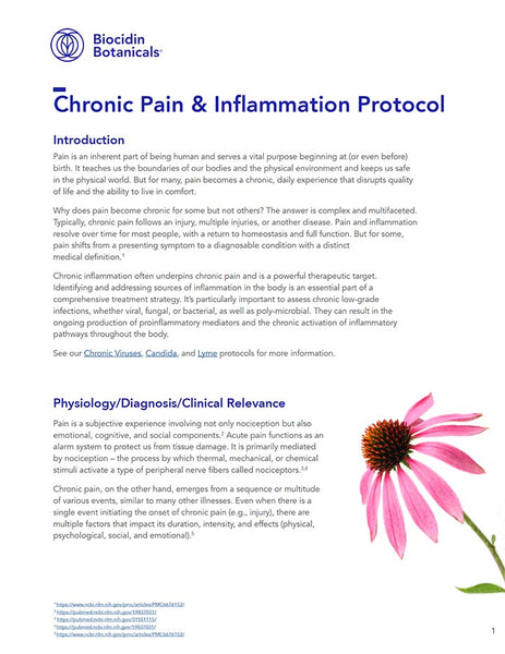 Chronic Pain and Inflammation Protocol – Biocidin Botanicals