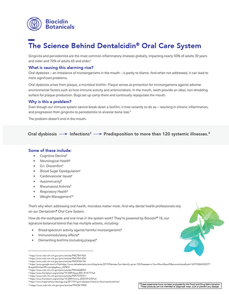 Science Behind Dentalcidin Oral Care System – Biocidin Botanicals